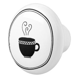 Coffee Cup Ceramic Knob | Zazzle