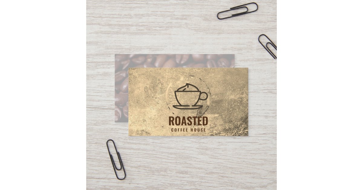 Coffee Cup | Coffee Beans Business Card | Zazzle