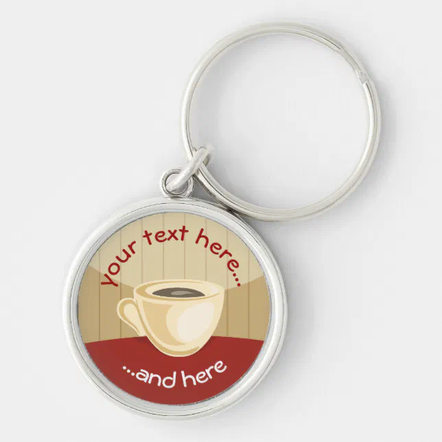 Coffee Cup Keychain | Zazzle