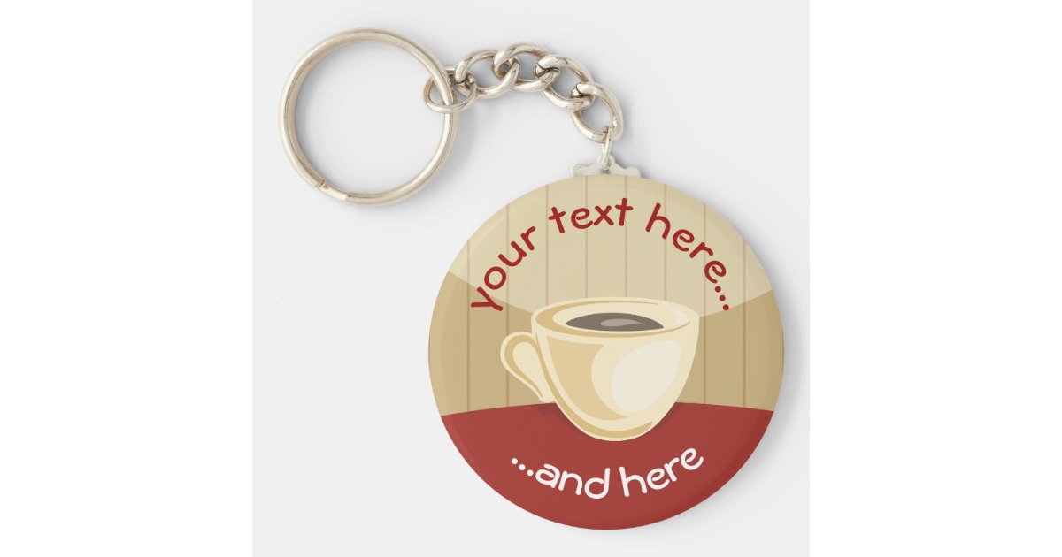 Coffee cup keychain | Zazzle.com