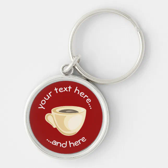 Coffee Cup Keychain | Zazzle