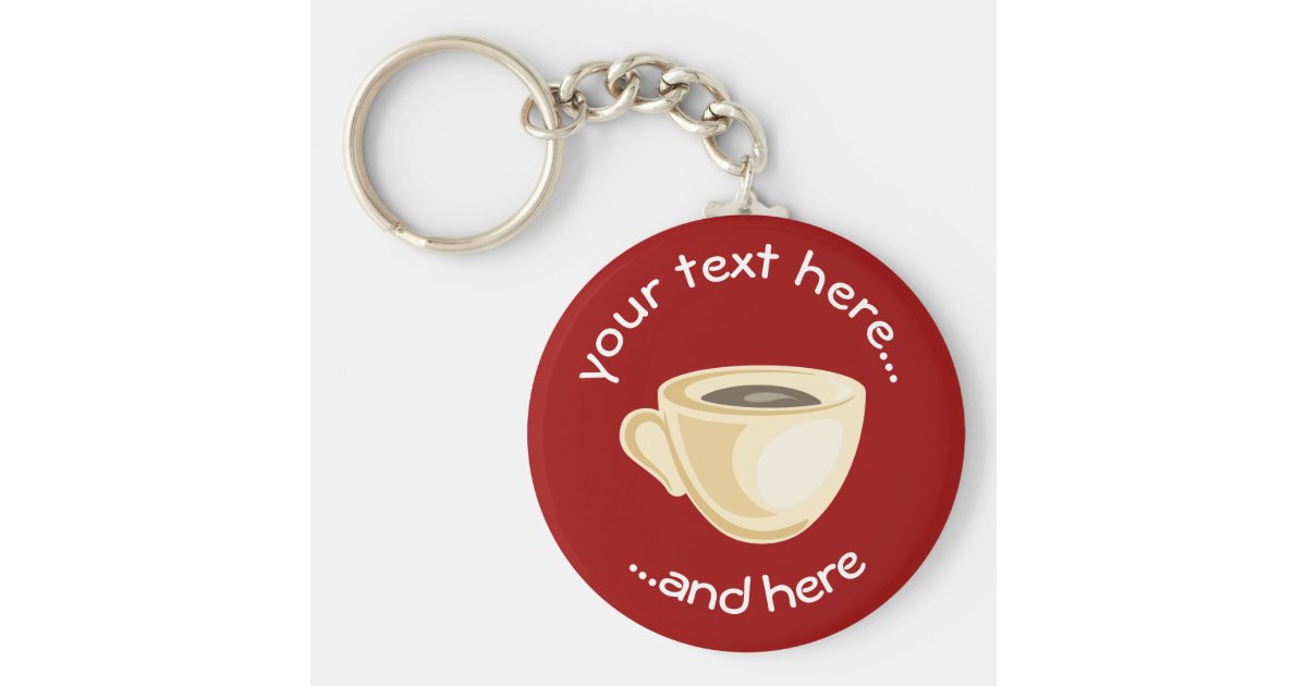 Coffee cup keychain | Zazzle.com