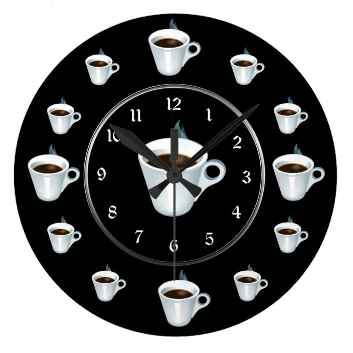 Coffee Cup Large Clock | Zazzle.com