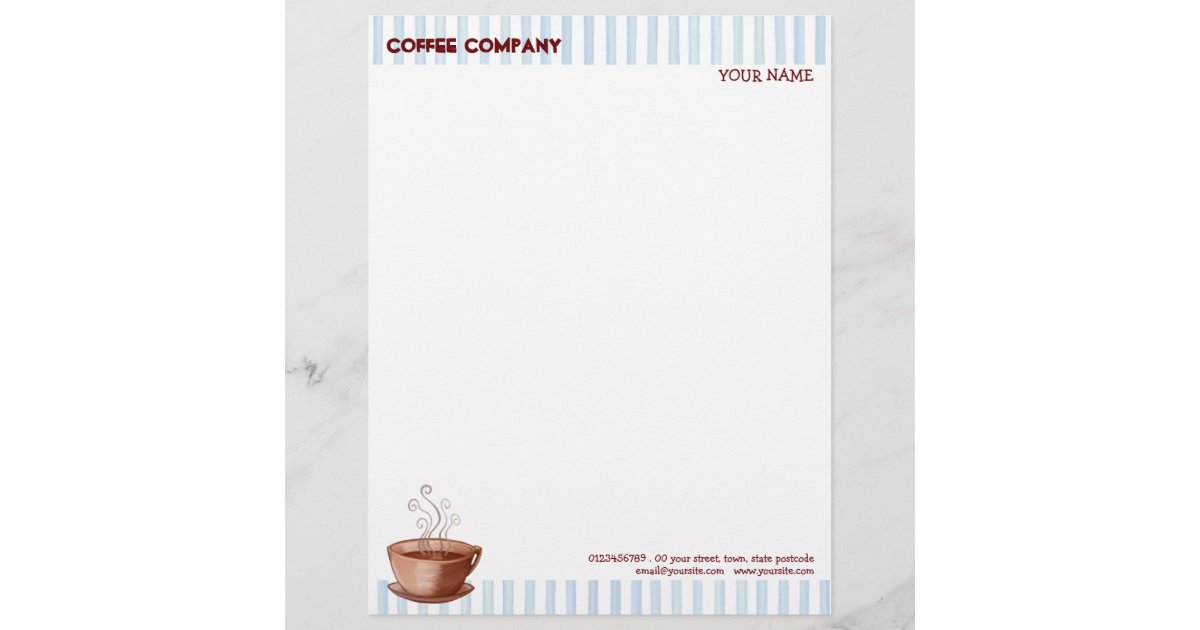 Coffee Cup Letterhead | Zazzle