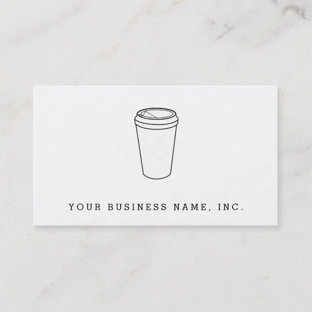 Coffee Cup (Paper To-Go) Business Card | Zazzle