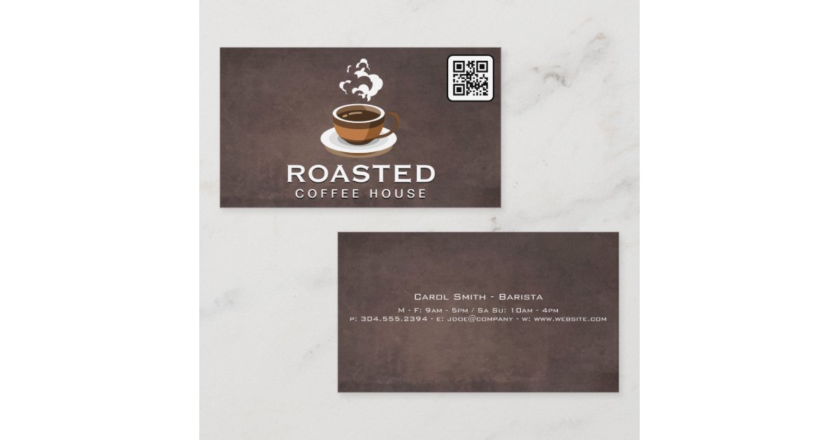Coffee Cup | QR Code Business Card | Zazzle