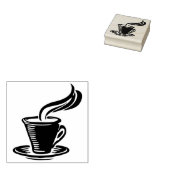 Coffee cup rubber stamp | Zazzle