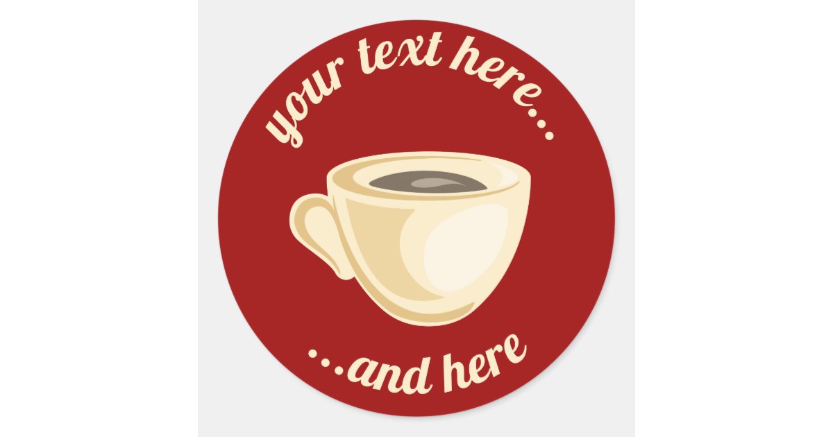 Coffee Cup Sticker | Zazzle