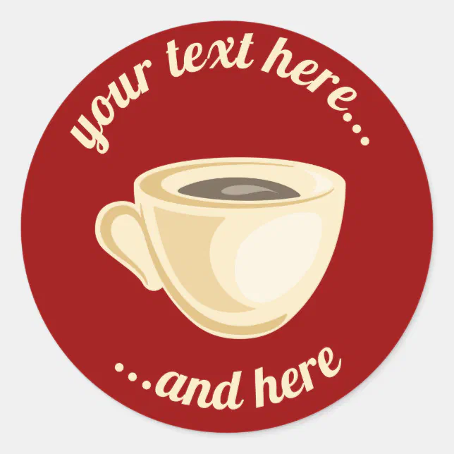 Coffee Cup Sticker | Zazzle