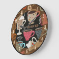 Coffee Cups Cafe Wall Clock | Zazzle
