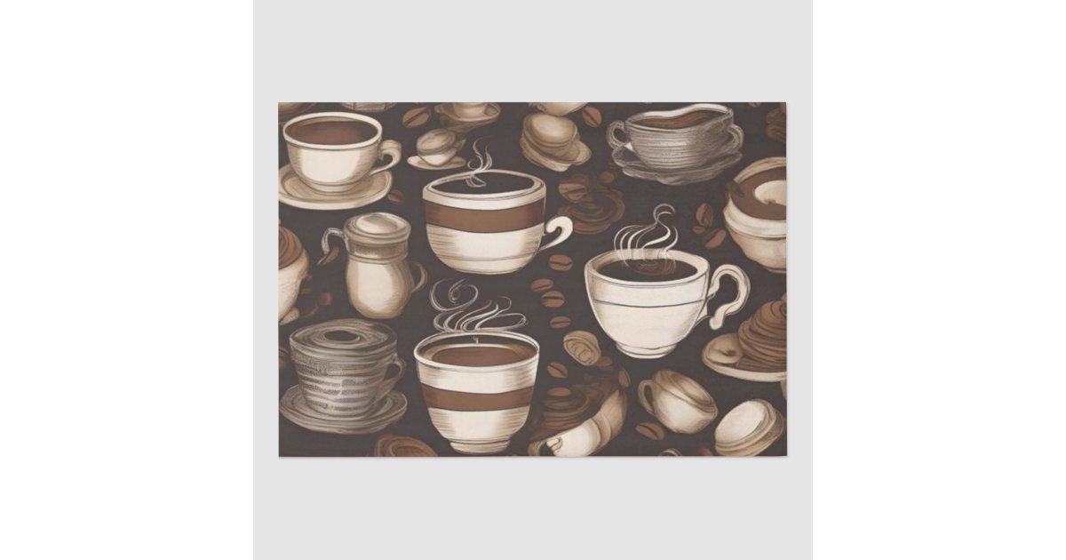 Coffee Cups Decoupage / Tissue Paper | Zazzle