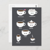 Coffee cups postcard | Zazzle