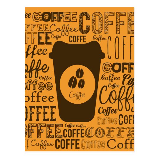 coffee design postcard | Zazzle.com