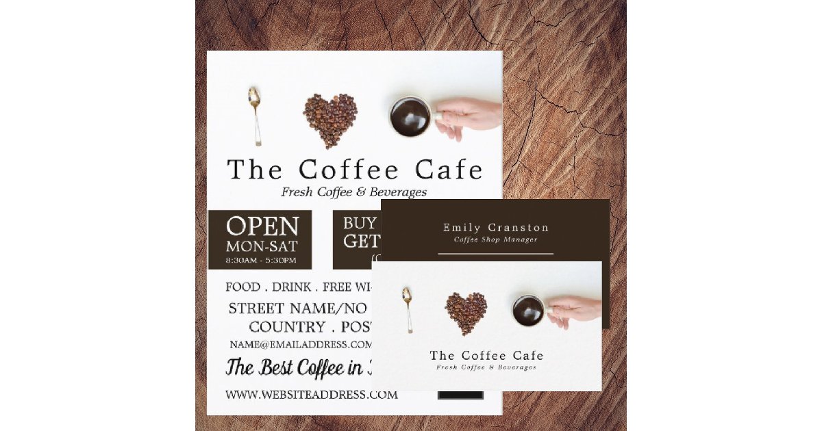 Coffee Display, Barista, Café, Coffeehouse Advert Flyer | Zazzle