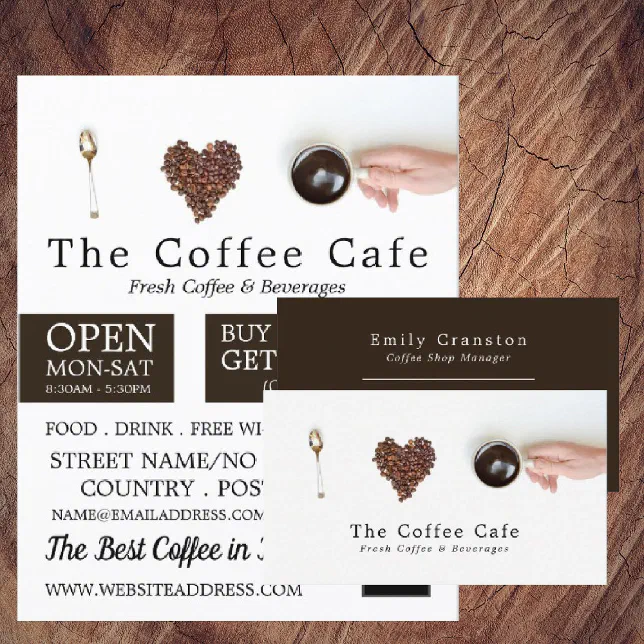 Coffee Display, Barista, Café, Coffeehouse Advert Flyer | Zazzle