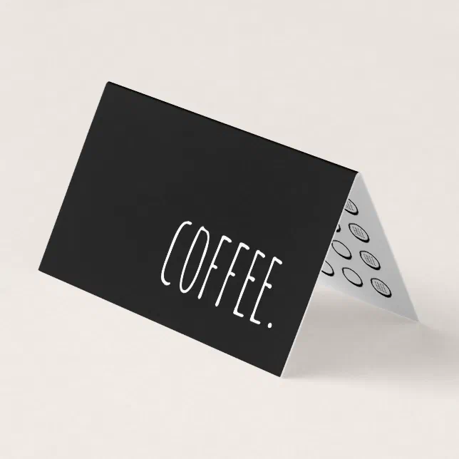 coffee folded loyalty punch card | Zazzle