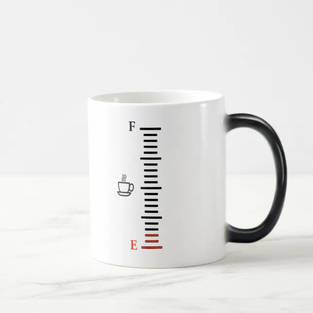 Coffee Fuel Gauge Morphing Mug | Zazzle