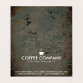coffee grunge folded loyalty stamp card | Zazzle