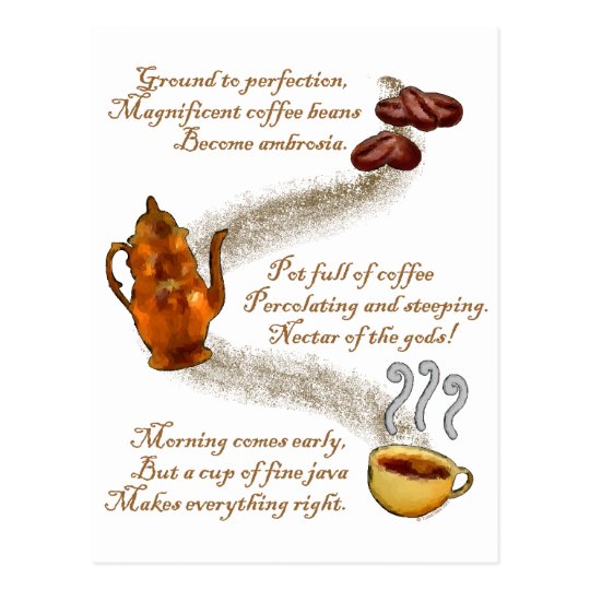 Coffee Haiku Postcard | Zazzle.com