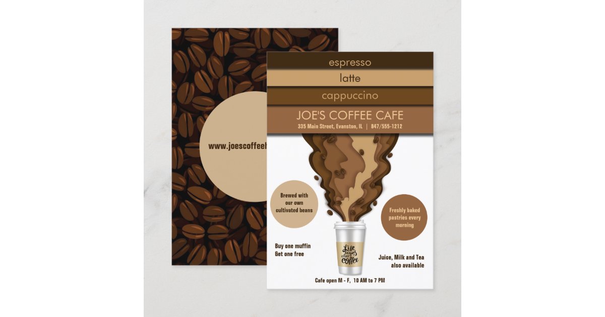 coffee house flyer invitation | Zazzle