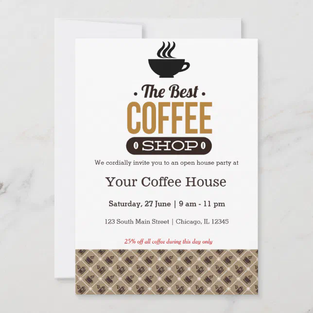 Coffee House Invitation | Zazzle