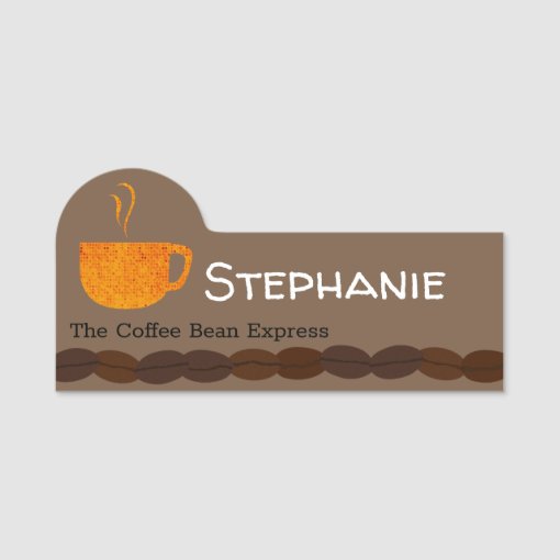 Coffee House Name Tag | Zazzle