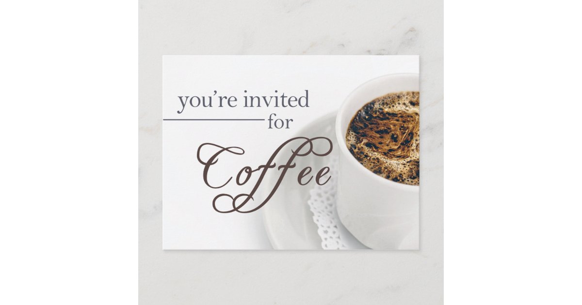 Coffee Invitation (Elegant) | Zazzle