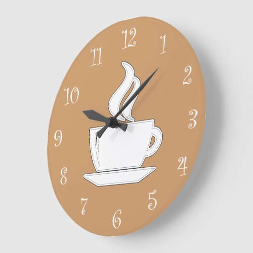 Coffee Kitchen Wall Clocks | Zazzle