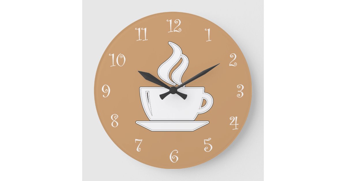 Coffee Kitchen Wall Clocks | Zazzle