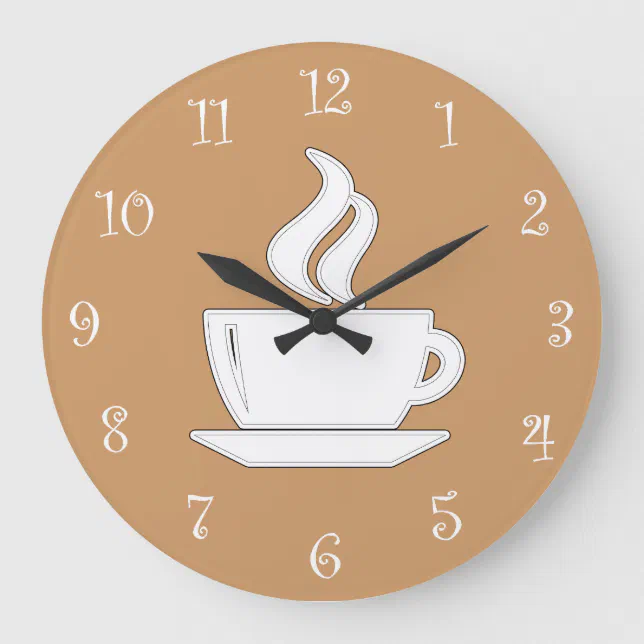 Coffee Kitchen Wall Clocks | Zazzle