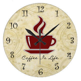 Coffee Wall Clocks | Zazzle