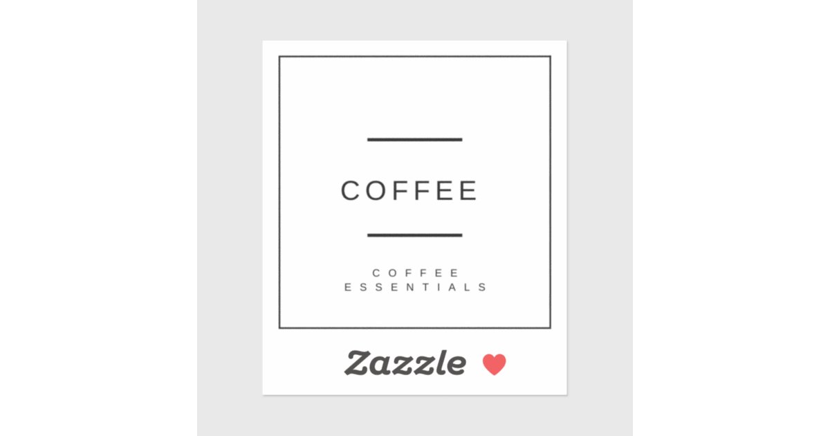 Coffee Label/Sticker Sticker | Zazzle
