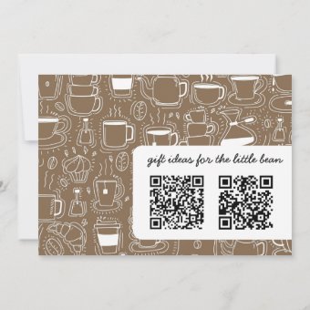 Coffee Lovers Little Bean Baby Shower Invitation | Zazzle