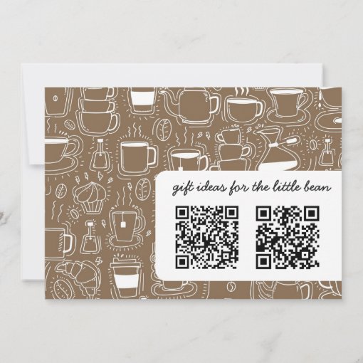 Coffee Lovers Little Bean Baby Shower Invitation | Zazzle