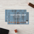 Coffee Loyalty Cards Rustic Dusty Blue Barn Wood | Zazzle
