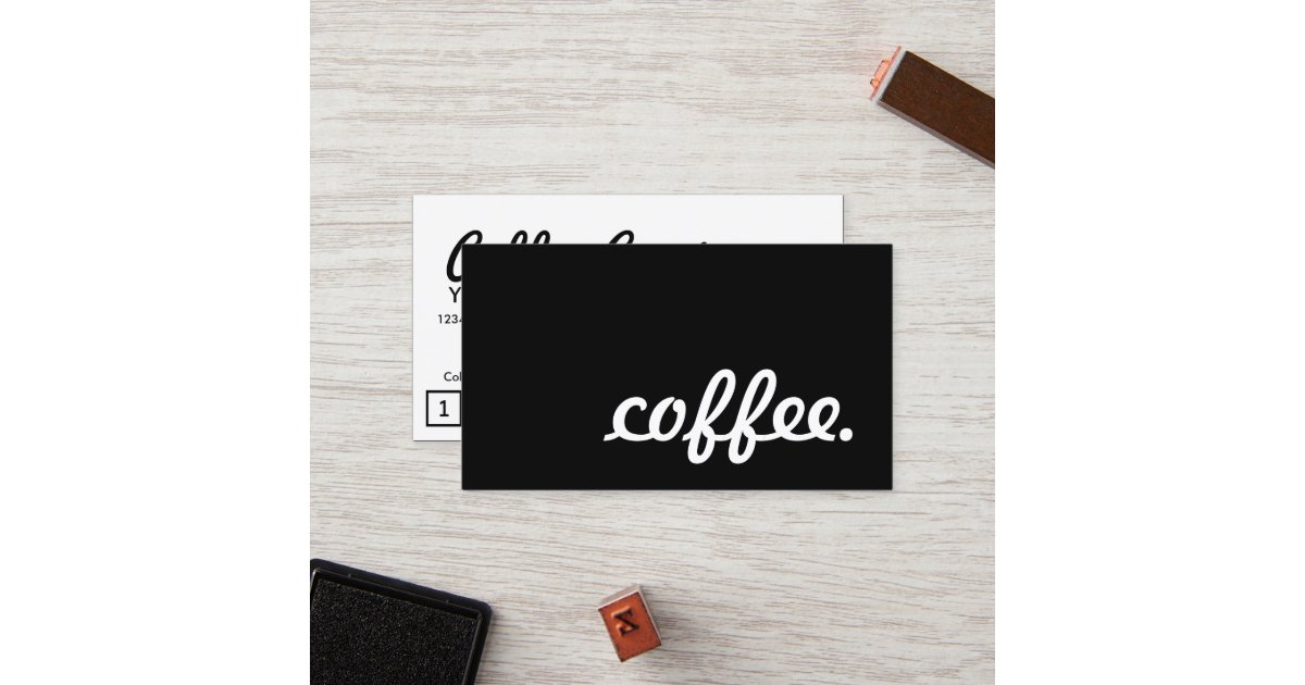 coffee. loyalty punch card | Zazzle.com