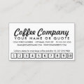 coffee. loyalty punch card | Zazzle