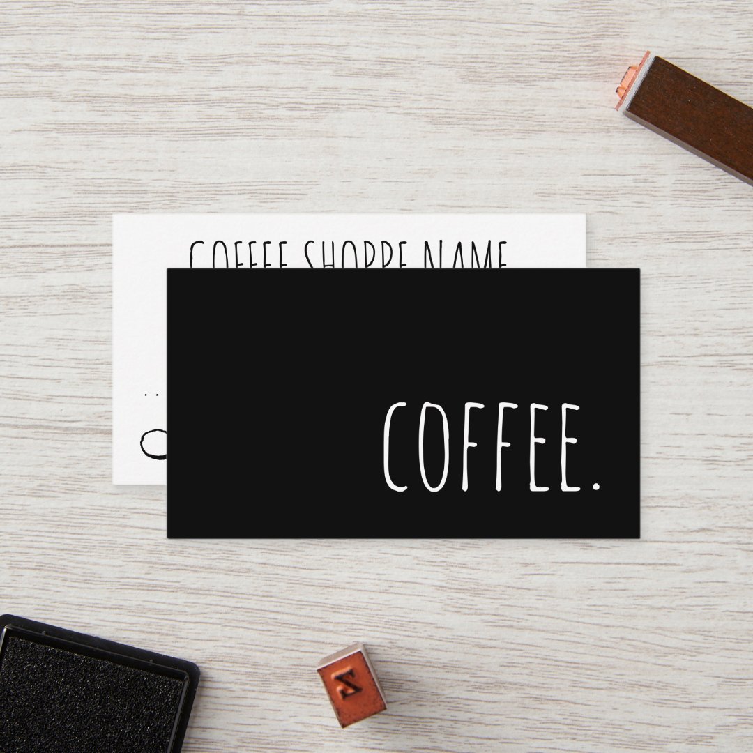 coffee loyalty punch card | Zazzle