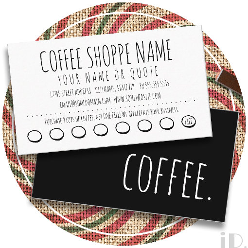 coffee loyalty punch card | Zazzle