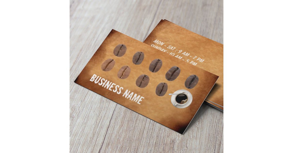 Coffee Loyalty Punch Card Vintage Old Paper | Zazzle