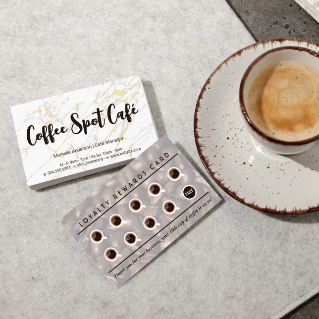 Coffee Loyalty Rewards Business Card | Zazzle