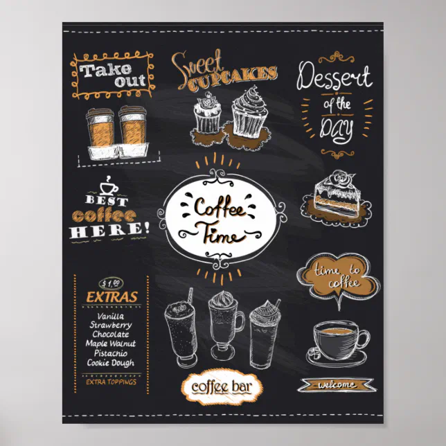 Coffee Menu Poster | Zazzle