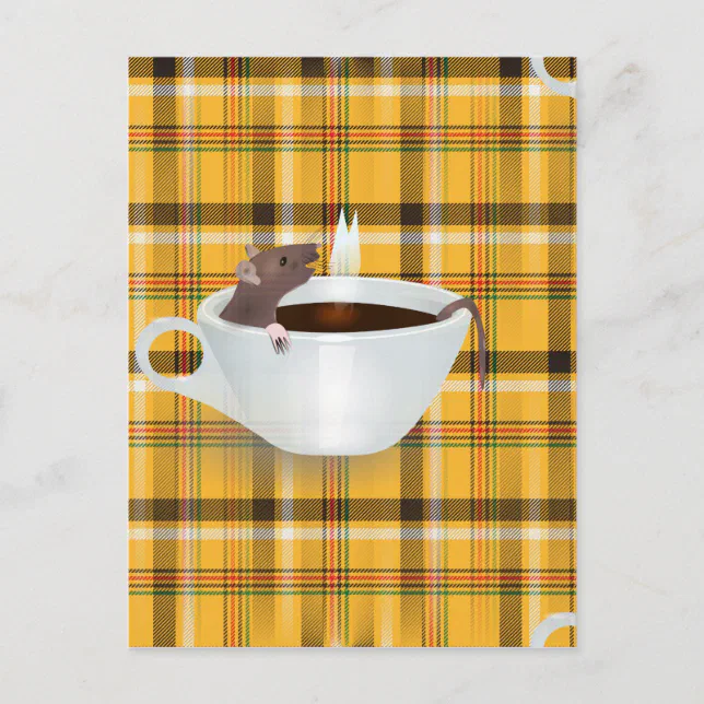 coffee mouse postcard | Zazzle