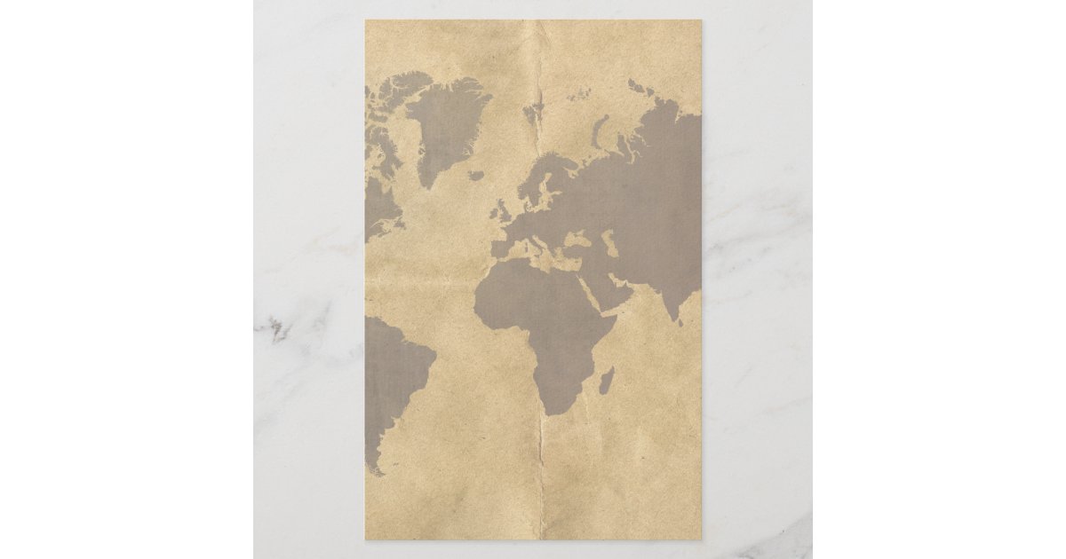Coffee on Paper Style World Map | Zazzle