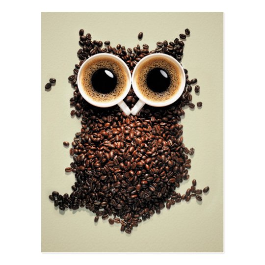 Coffee Owl Postcard | Zazzle.com