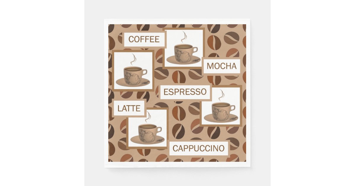 Coffee Paper Napkins | Zazzle