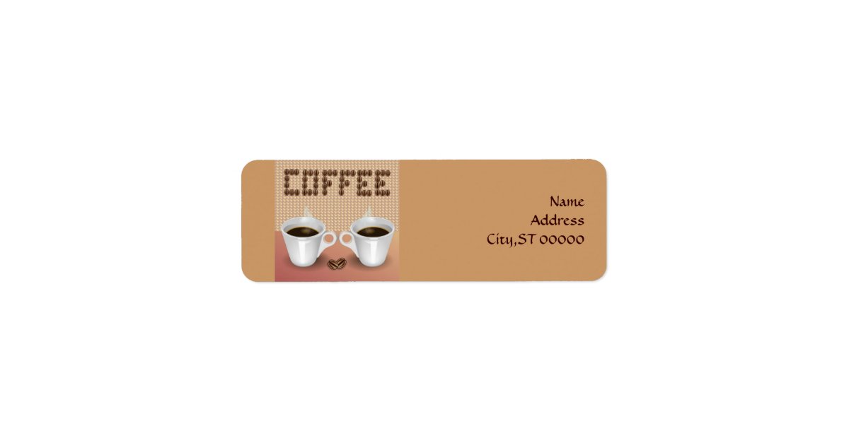 Coffee Return Address Label | Zazzle