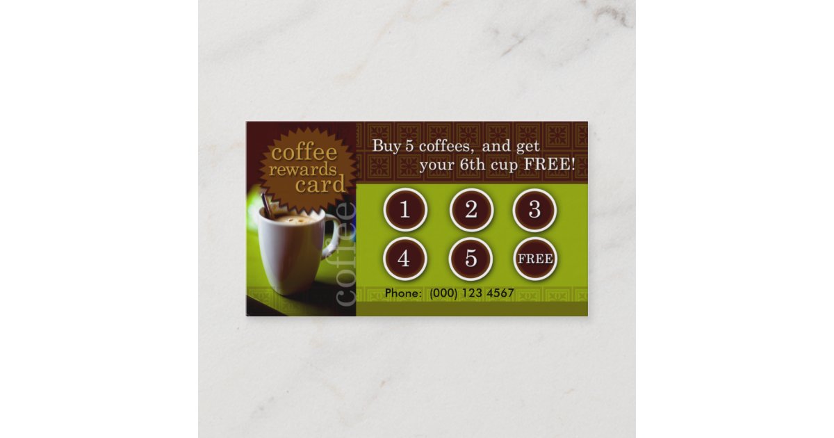 Coffee Rewards Card | Zazzle