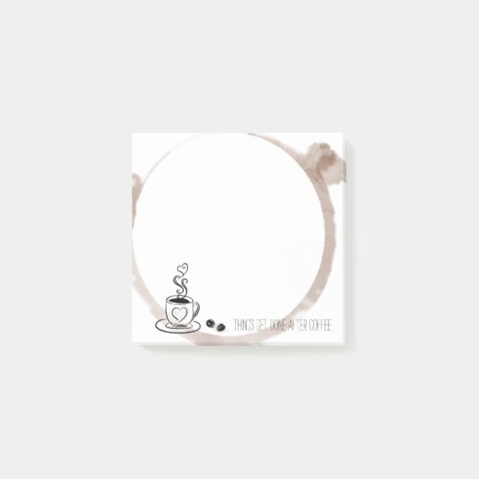 Coffee ring stain post-it notes | Zazzle.com