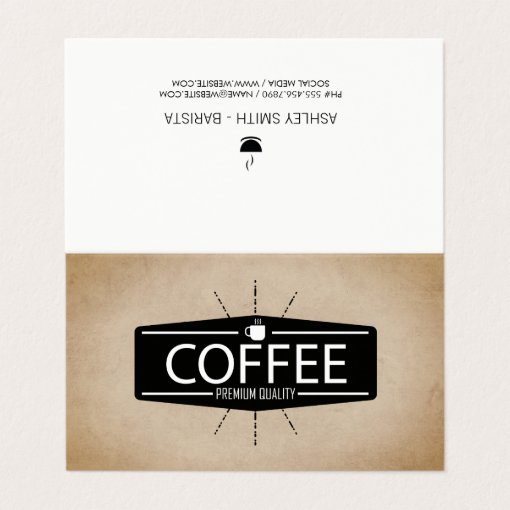 Coffee Shop | Barista Business Card | Zazzle